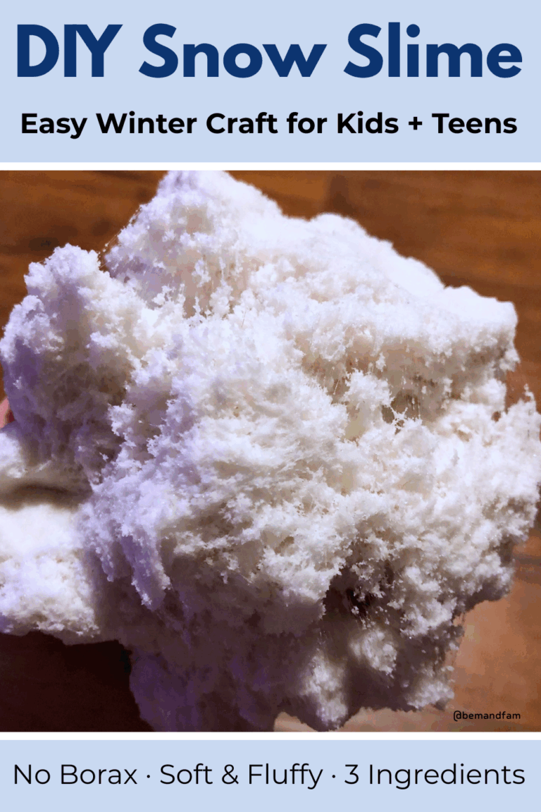 Fluffy Snow Slime - Blue Eyed Mama | Family Recipes, Crafts ...
