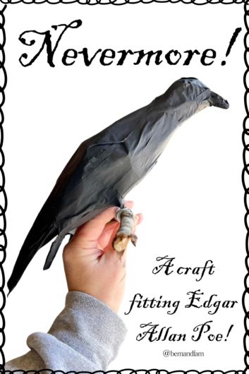 DIY Raven Craft (or Crow!) | Easy Halloween Poe Project for Kids & Teens